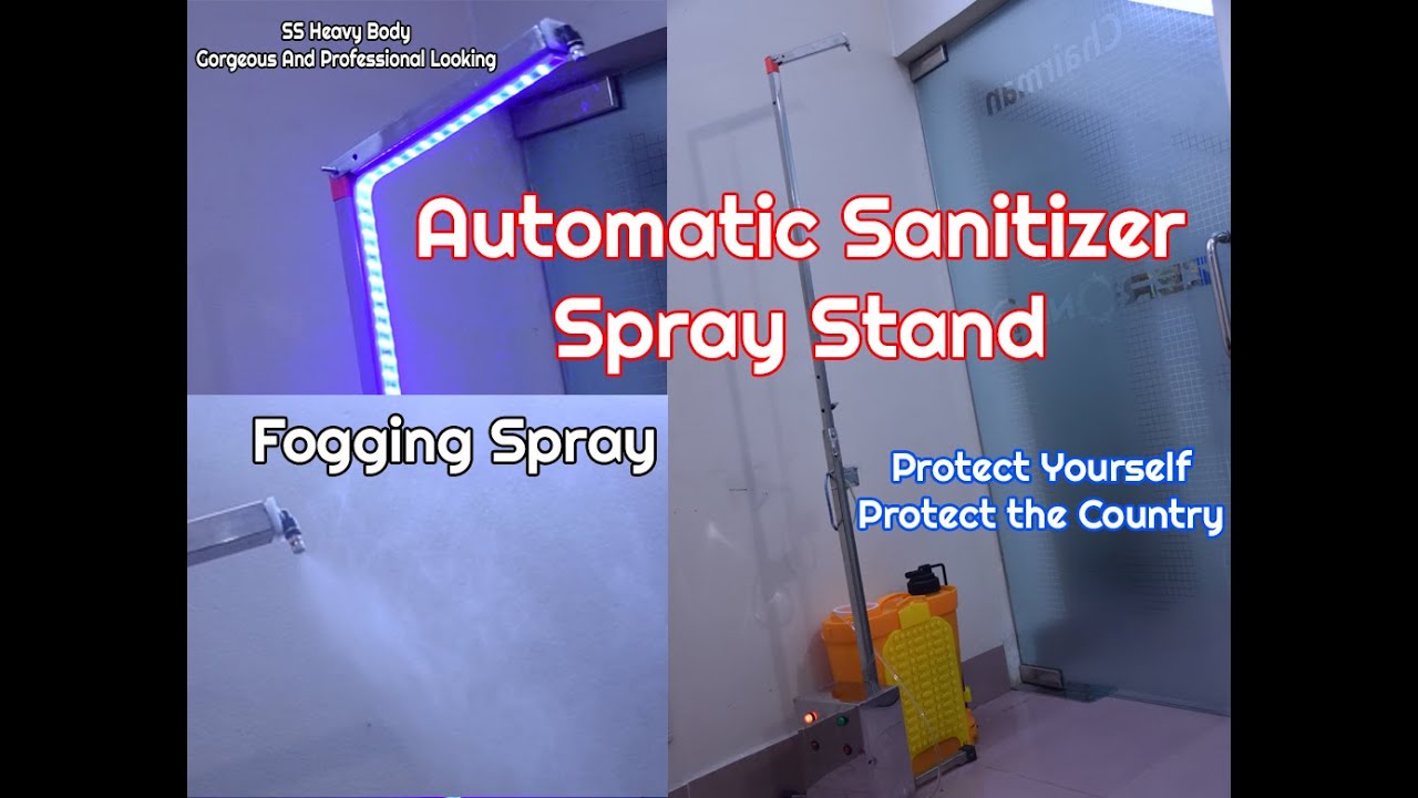 Automatic Disinfectant Sprayer Stand.|| 007|| ZerOne Tech || 2020 - YouTube