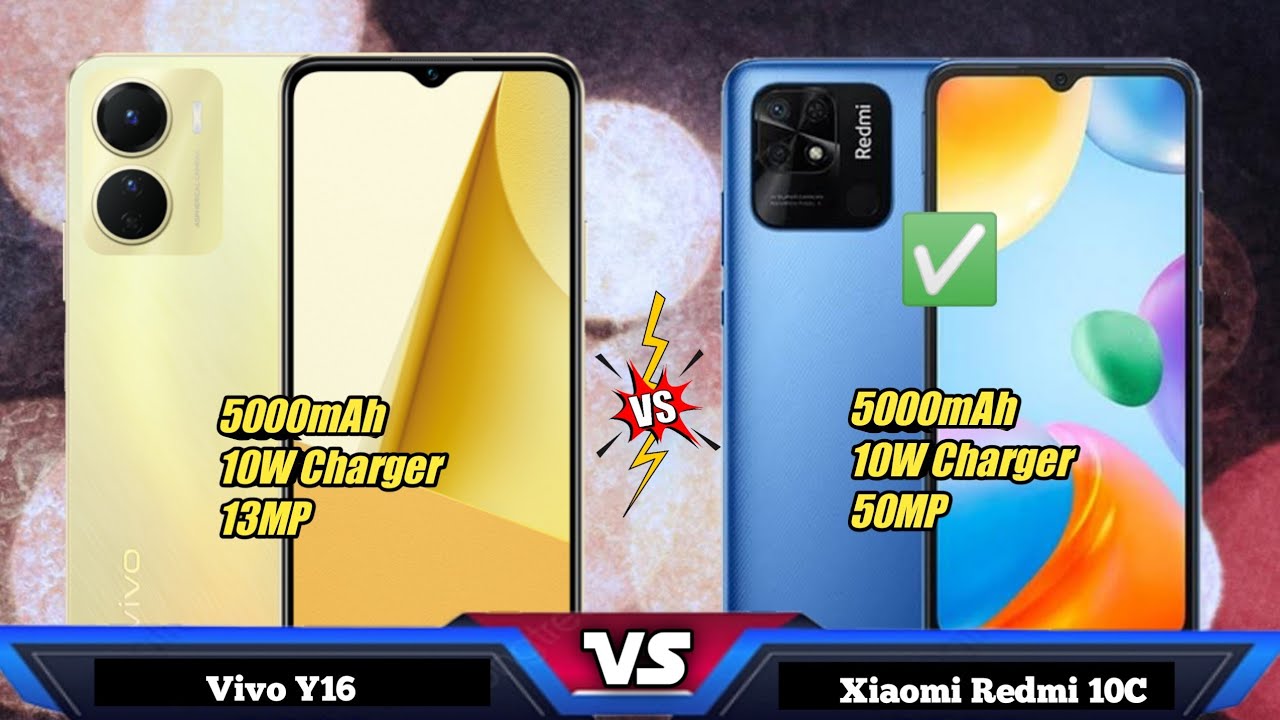 Xiaomi Redmi 10C vs Vivo Y16 - YouTube
