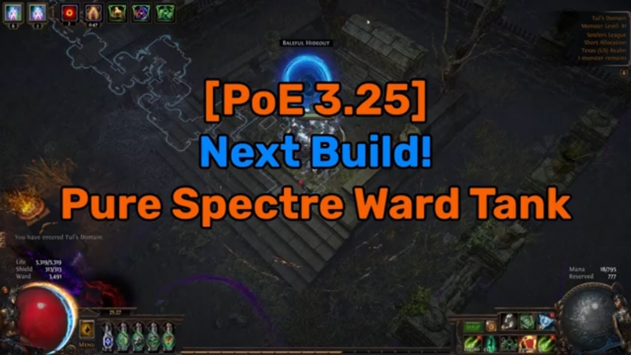 [PoE 3.25] Pure Spectre Ward Tank - YouTube