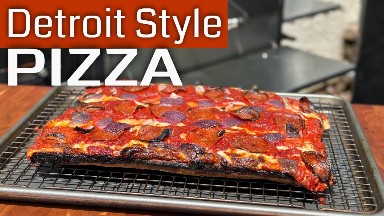 Detroit Style Pizza On The Yoder Smokers Wood Fired Oven - YouTube