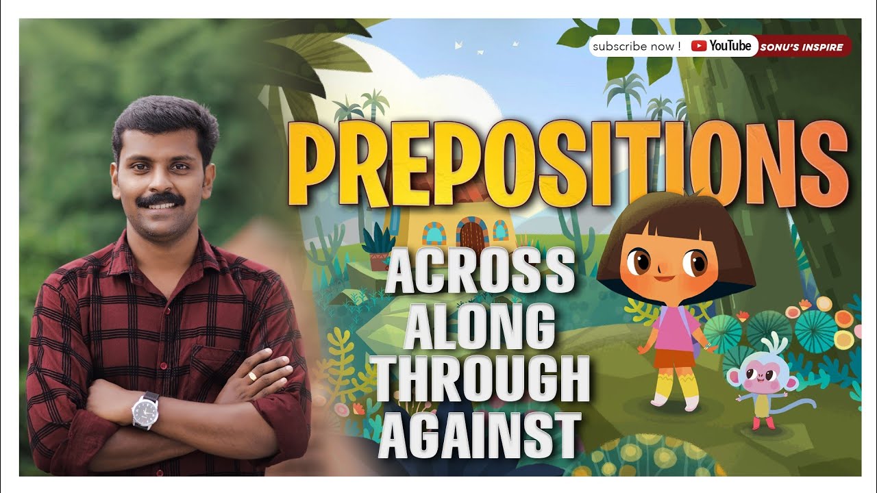 PREPOSITION ACROSS, ALONG, THROUGH, AGAINST USING SIMPLE TRICKS - YouTube
