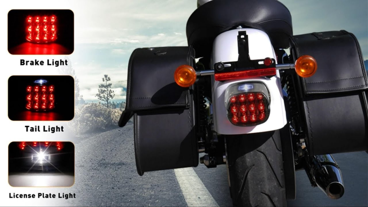 NTHREEAUTO Smoked LED Rear Tail Light Motorcycle - YouTube