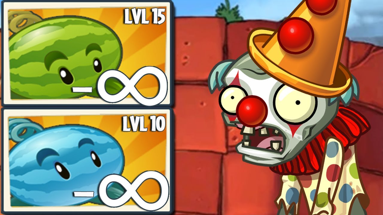 PvZ 2 - All Plants Power Up Infinite vs Carnie Conehead Zombies x100 ...