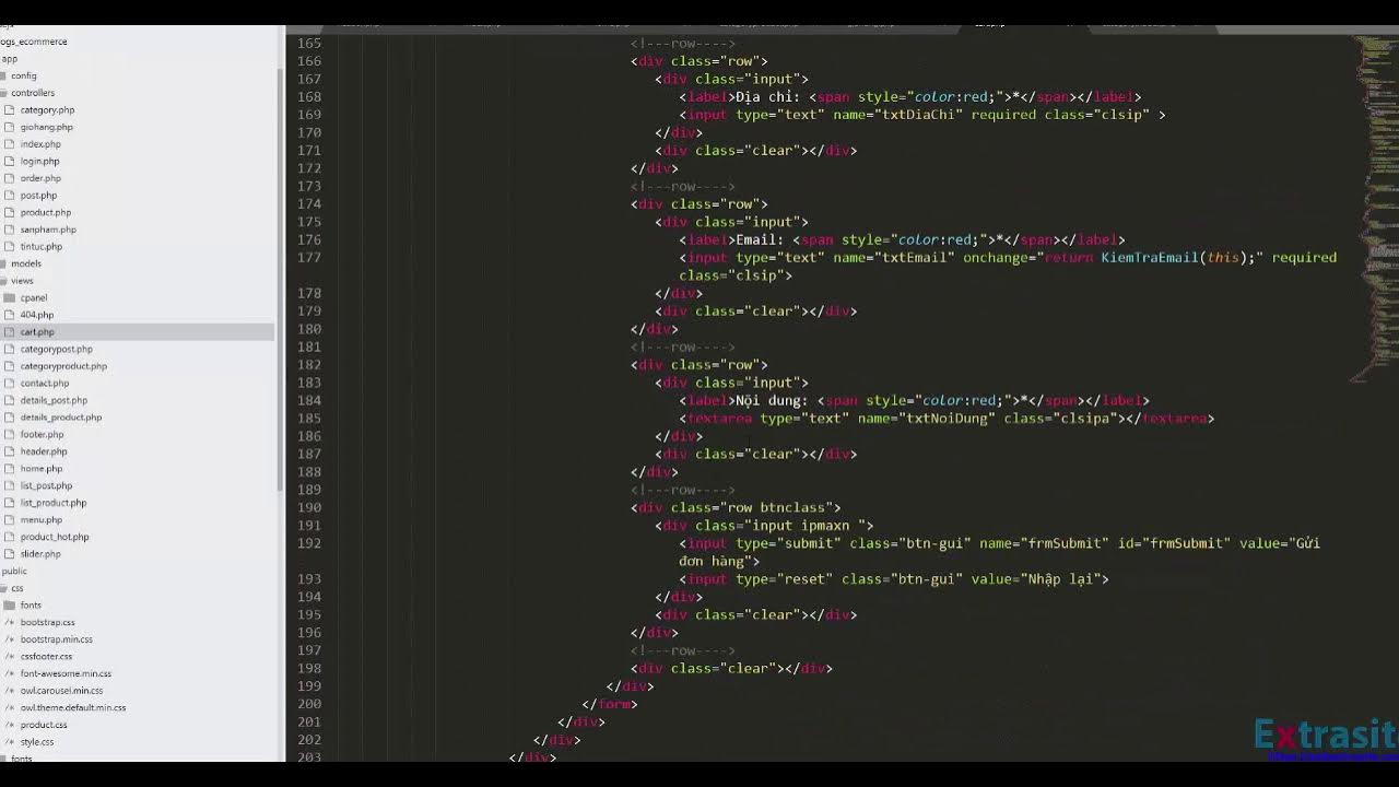 Bài 49 : Đặt hàng giỏ hàng | tự build PHP MVC PDO Framework - YouTube