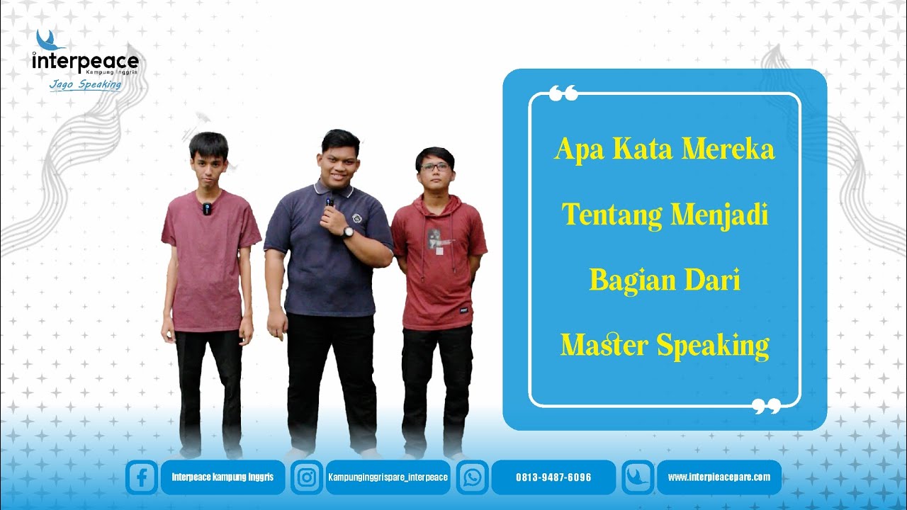 Interpeace Kampung Inggris #kampunginggrispare #bahasainggris - YouTube