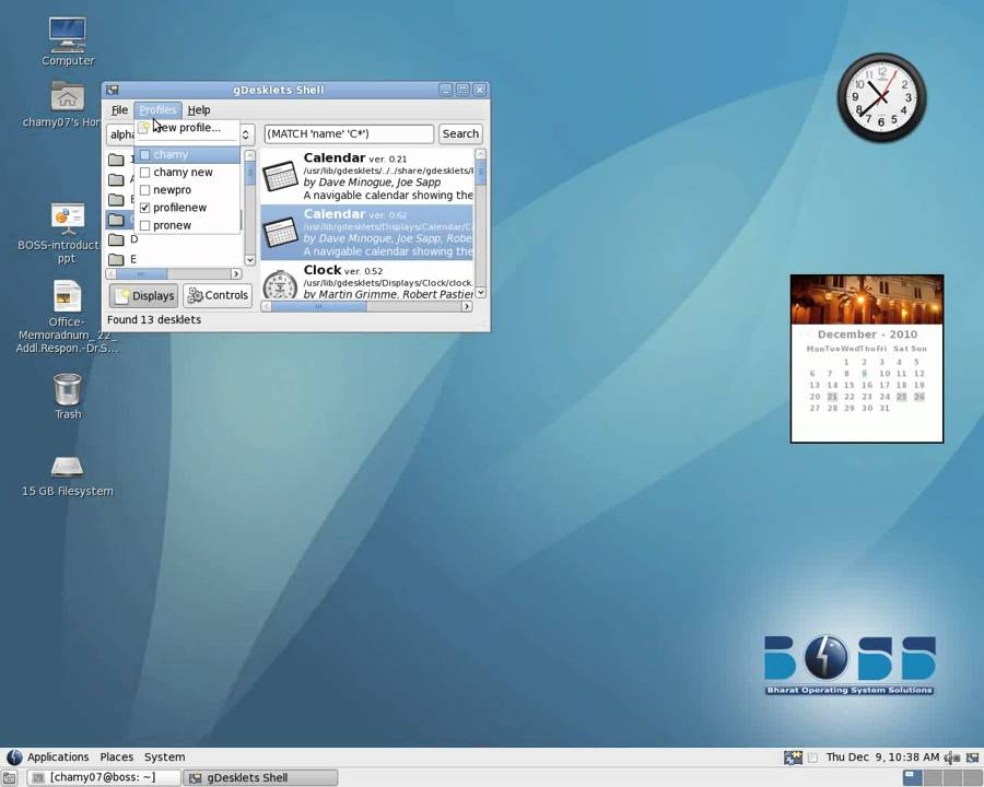 gdesklets runs on user - YouTube