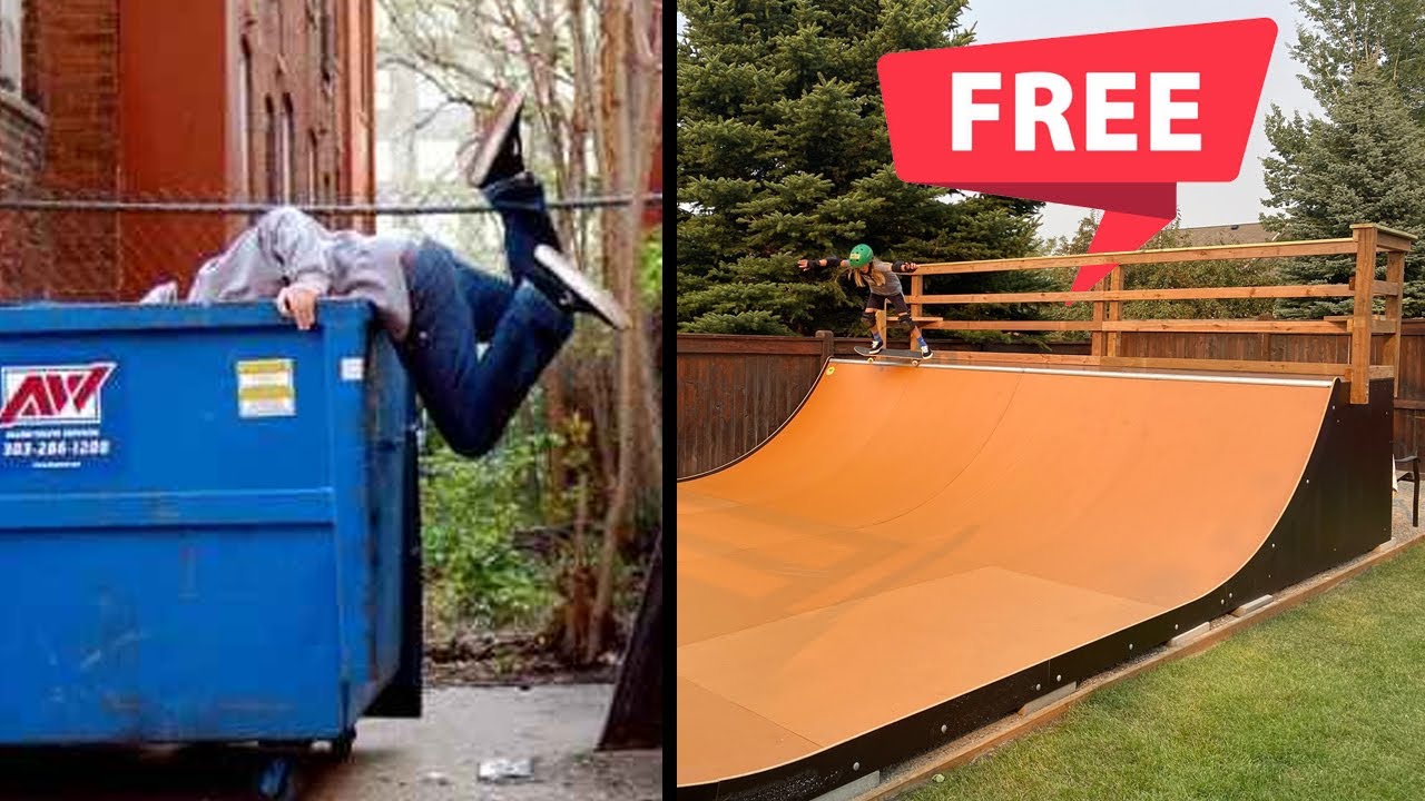 Learning How to Build A FREE Mini Ramp - YouTube