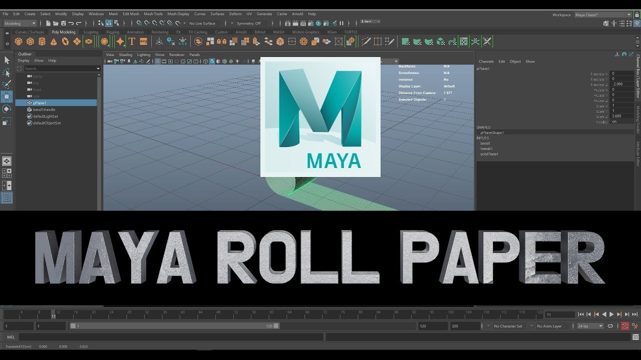 #Autodesk MAYA Roll Paper - YouTube