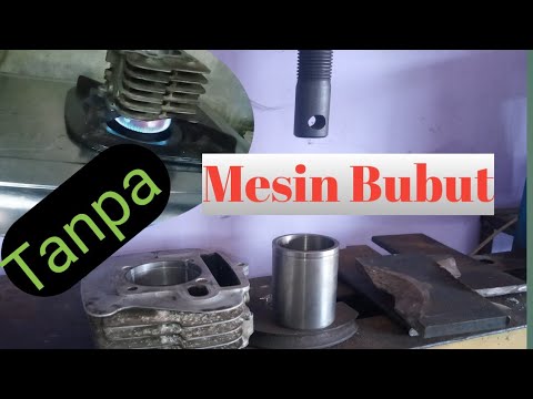 Ganti liner boring blok sepeda motor tanpa mesin bubut. - YouTube