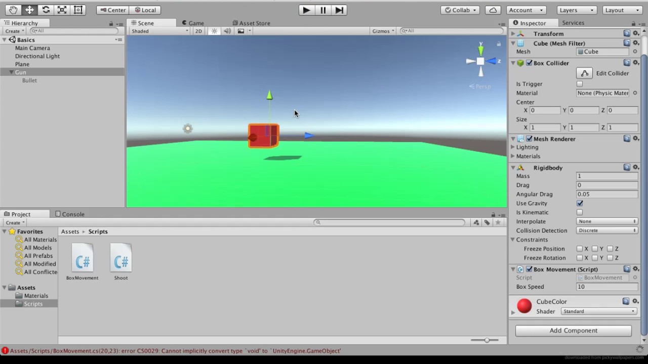 Unity Simple Move Cube With Arrow Key In Hindi Player Movement Moving A Player In Unity 03