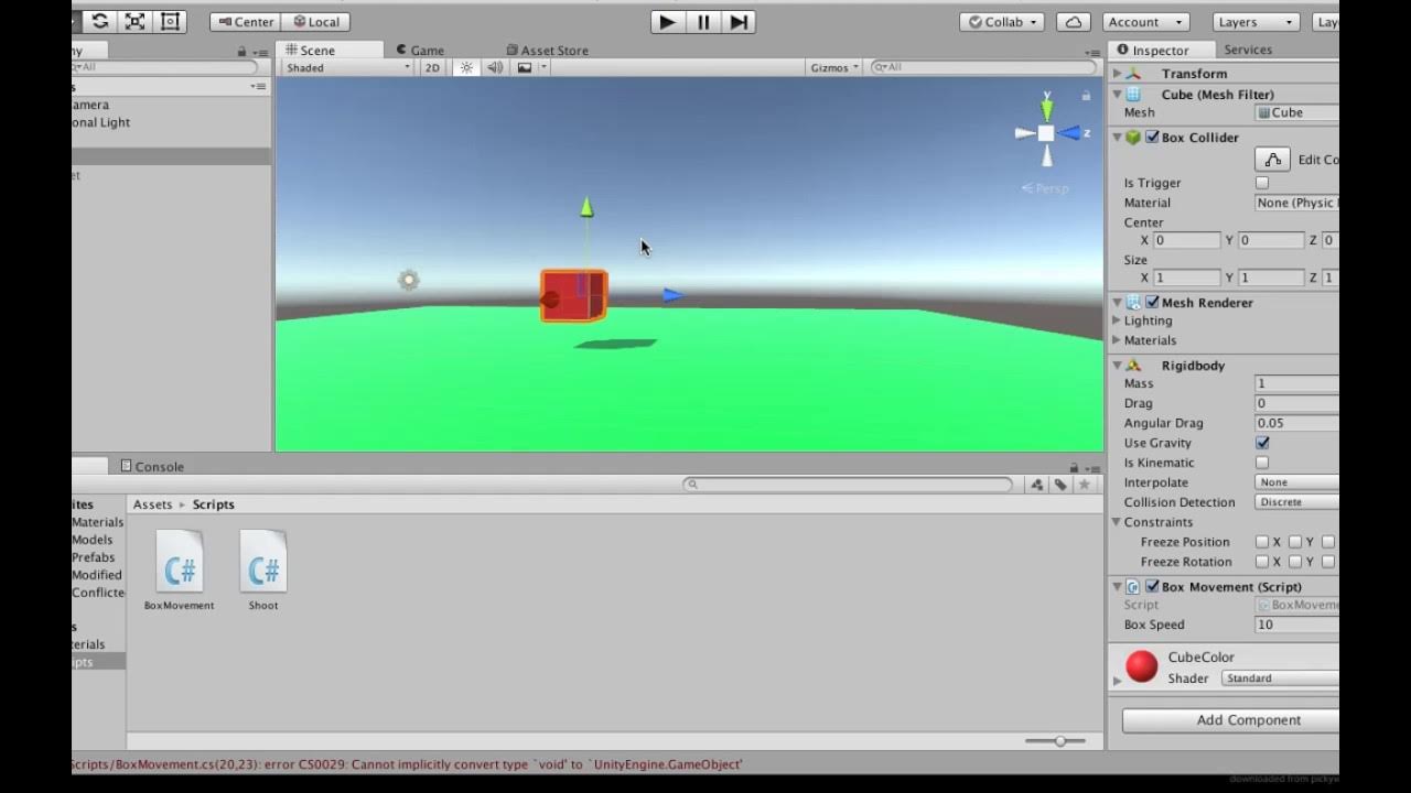 Unity Simple Move Cube with Arrow key in Hindi | Player Movement | Moving a Player in Unity 03 ...