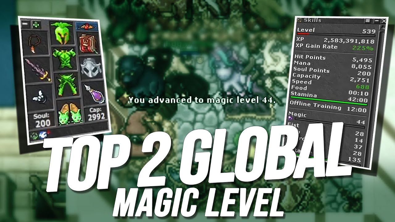 TOP 2 MAGIC LEVEL IN ALL TIBIA! ADVANCED DISTANCE 145 ! FULL GREEN ...