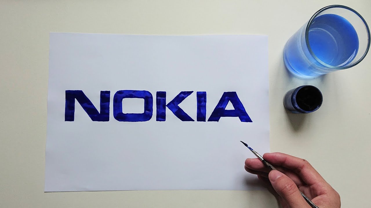 how to draw nokia logo - YouTube