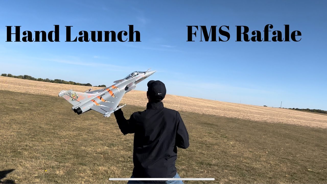 Hand Launch - FMS Rafale 64mm RC EDF Jet - YouTube