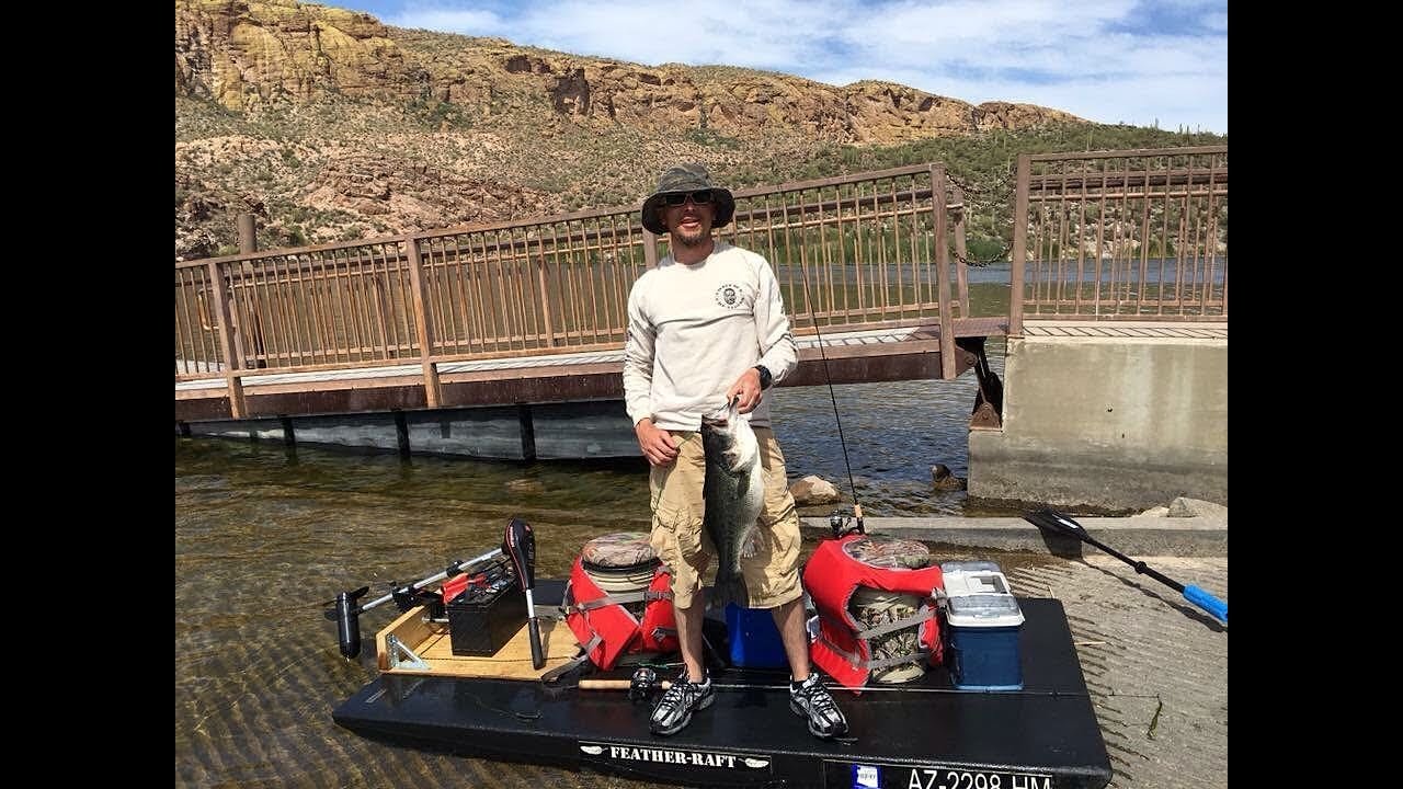 Bub Tosh bass fishing, tiny boat, #FeatherRaft - YouTube