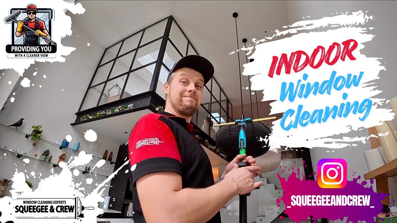 INDOOR Traditional Window Cleaning - YouTube