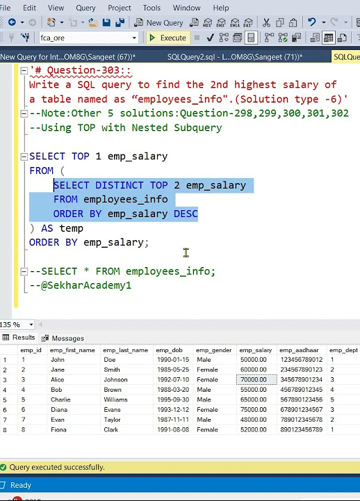 Sql Interview Question 303 Shorts Ytshorts Youtubeshorts Sql Mysql Interview