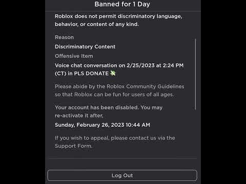 I got banned in roblox for talking in voicechat… #shorts #ban # ...