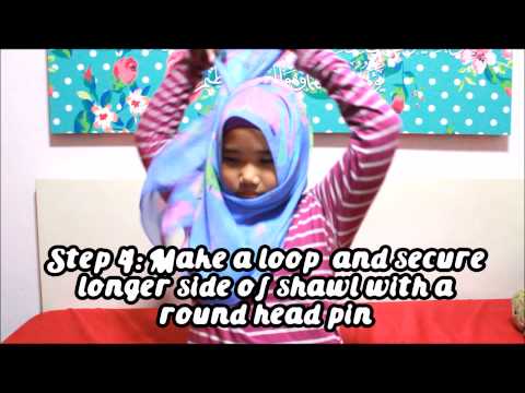 Simple 5 Step Hijab Tutorial for Kids By Nurul Diyana