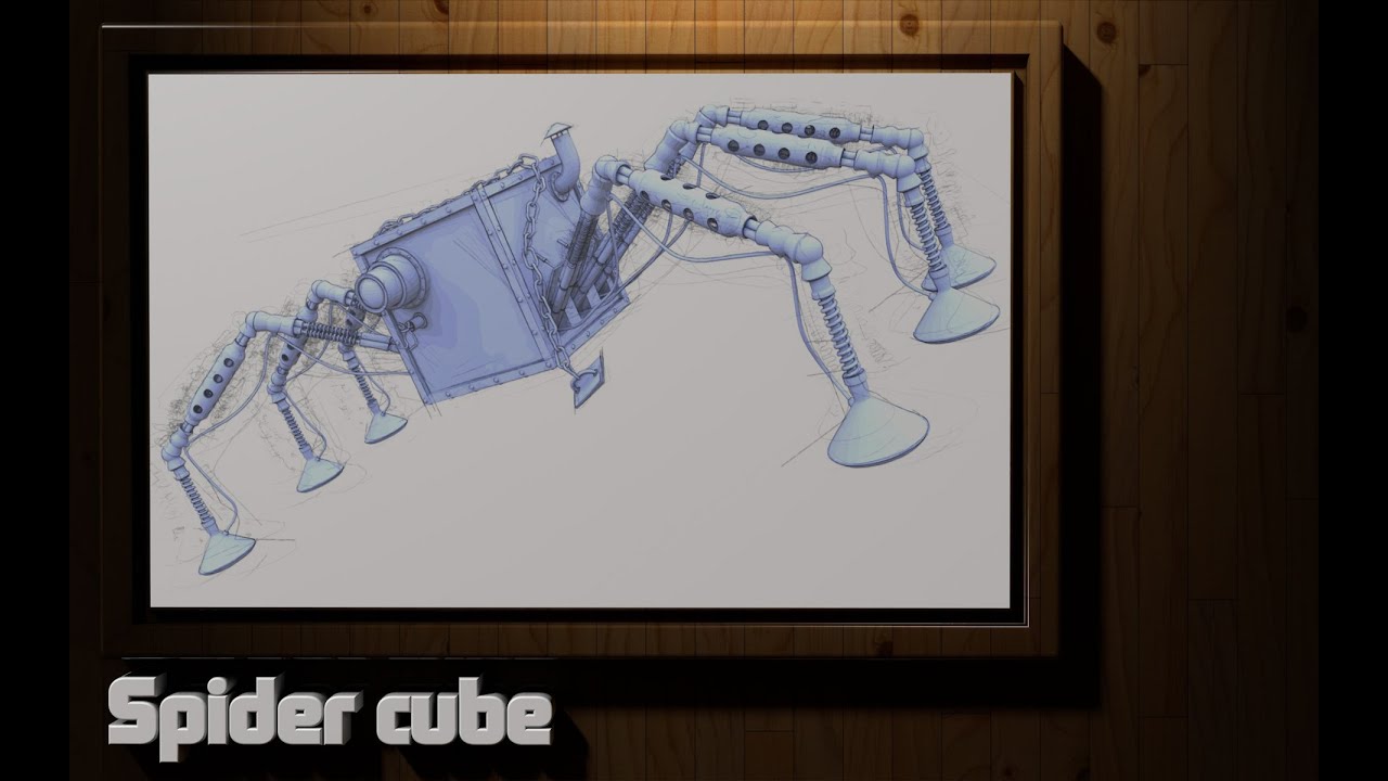 Spider cube (Speed art) Cinema 4d - YouTube