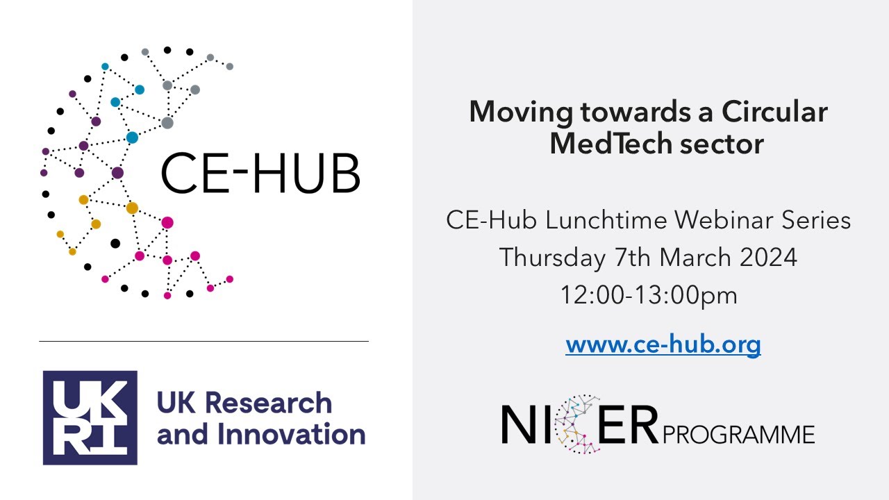 Moving towards a circular MedTech sector - Lunchtime Webinar Series ...