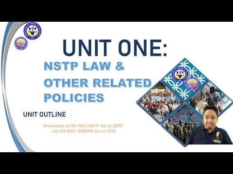Orientation to RA 9163 (NSTP Law) and RA 10121 (PDRRM Law) - YouTube
