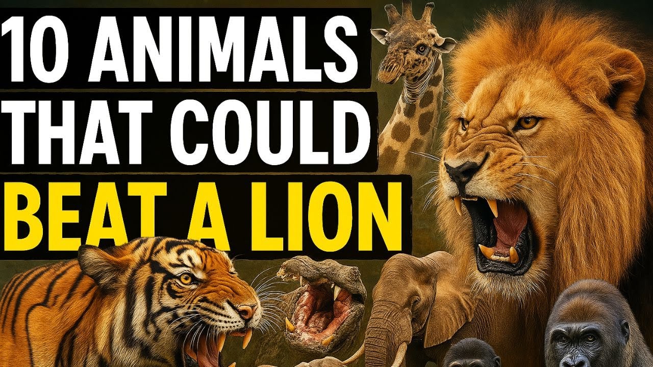 10 Animals That Could Beat a Lion in a One on One Fight! - YouTube