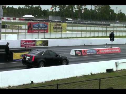 2010 Cadillac CTS-V - Drag race - 10.5 @ 130 mph - Road Test TV ® - YouTube