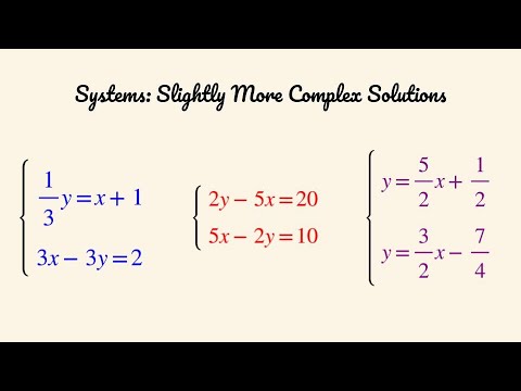 Slightly More Complicated Systems of Linear Equations - YouTube