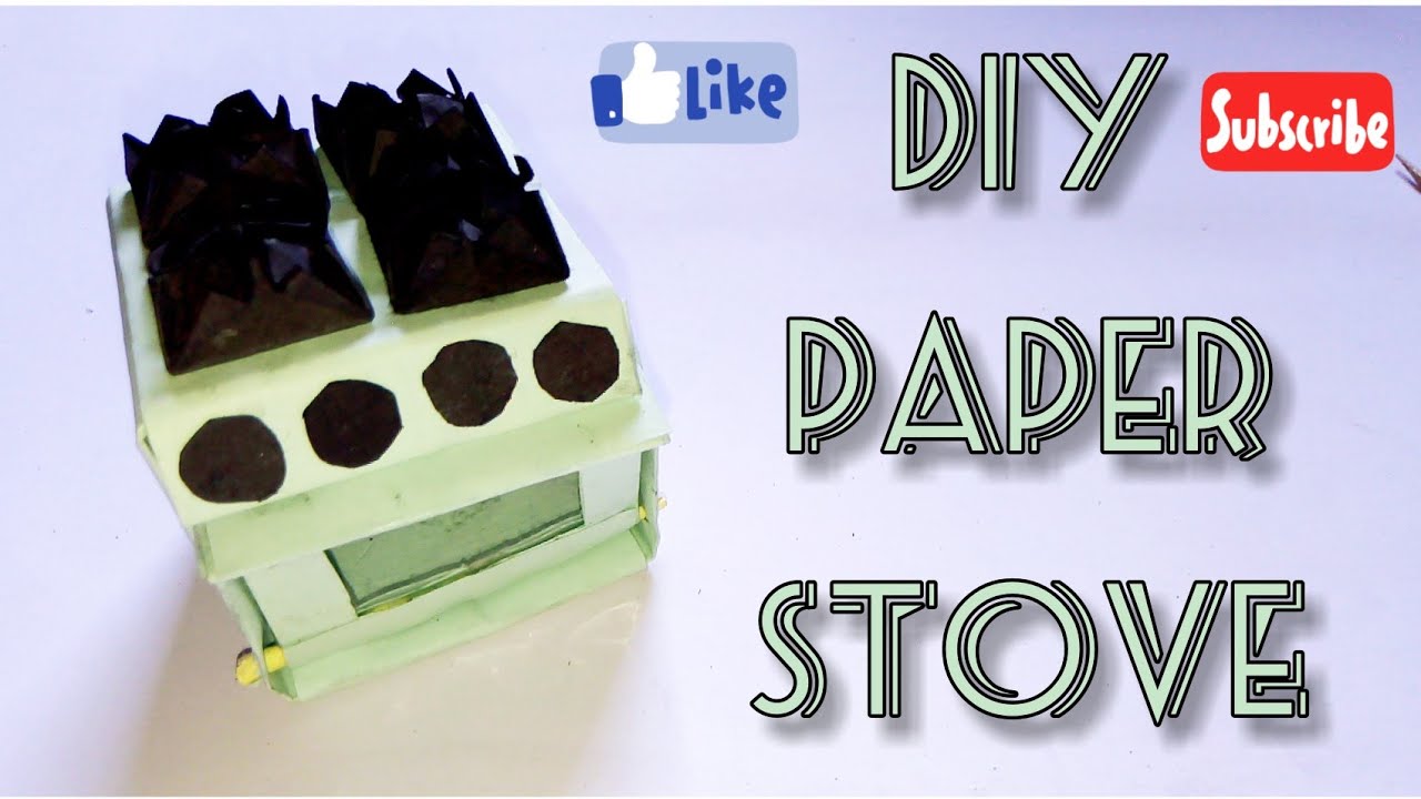 DIY Paper Oven | How to Make Mini Paper Stove/Oven | Doll House Kitchen ...