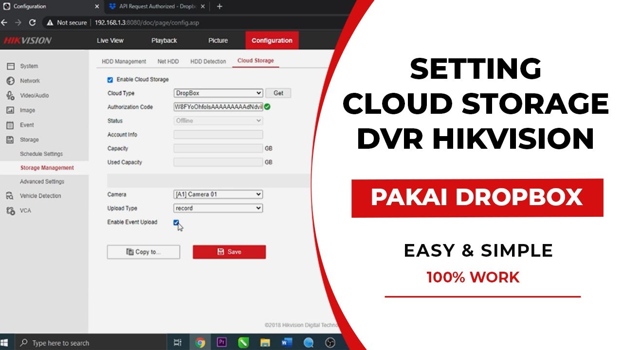 Cara Setting Cloud Storage DVR Hikvision - YouTube