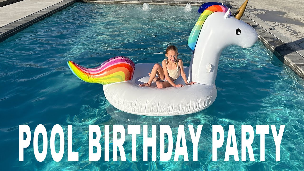 EB's 8th Birthday in our NEW POOL! - YouTube