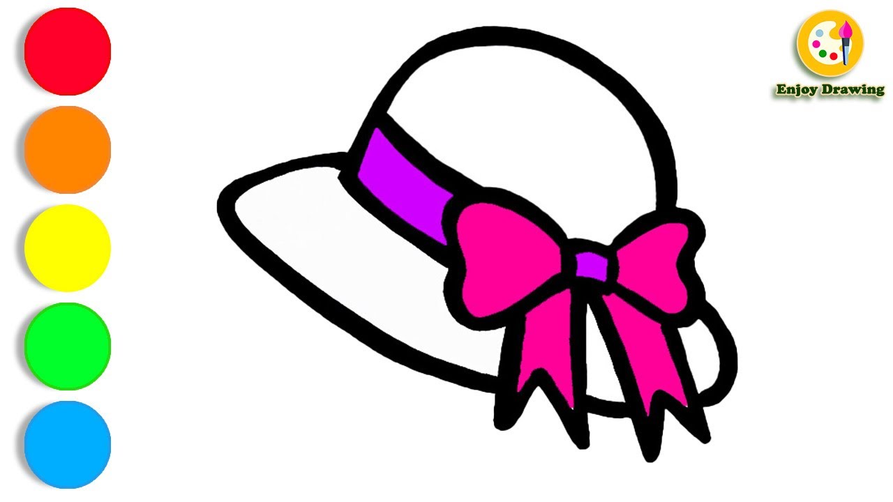 Floppy Hat Drawing: How to Draw A FLOPPY HAT👒 | Step by step drawing ...