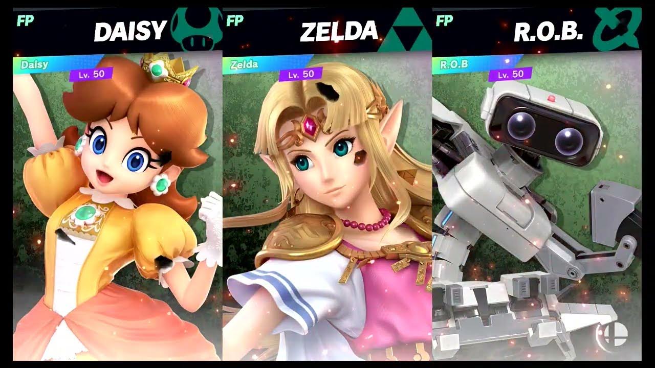 Super Smash Bros Ultimate Amiibo Fights – 11pm Finals Daisy vs Zelda vs ROB - YouTube