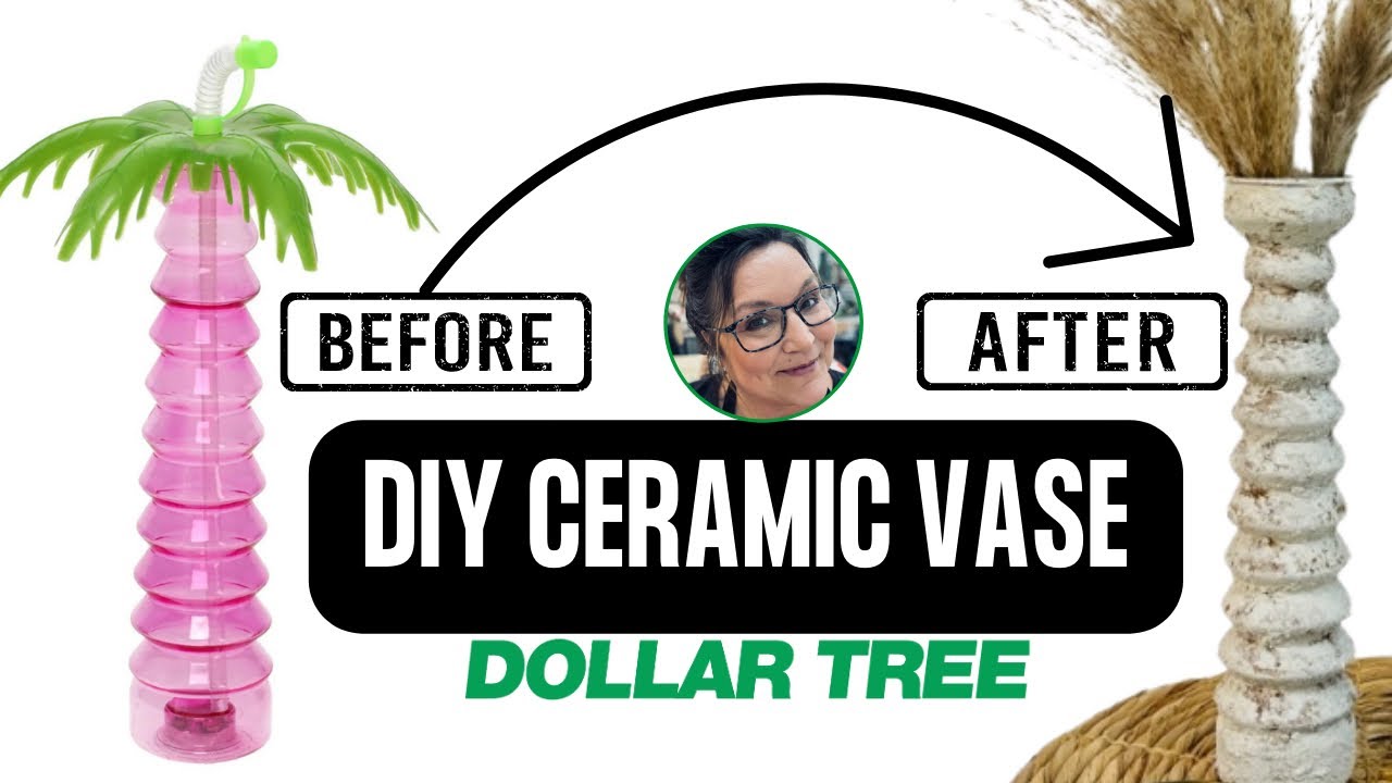 DIY ceramic vase | Dollar Tree - YouTube