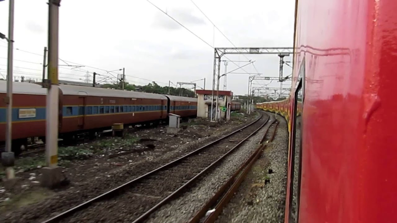 Chennai Bangalore Double Decker crosses Basin Bridge Junction - YouTube