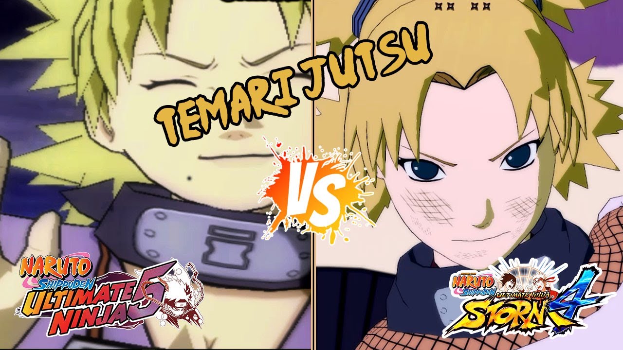 Temari Wind Jutsu Naruto Ultimate Ninja 5 vs Naruto Storm 4 - YouTube