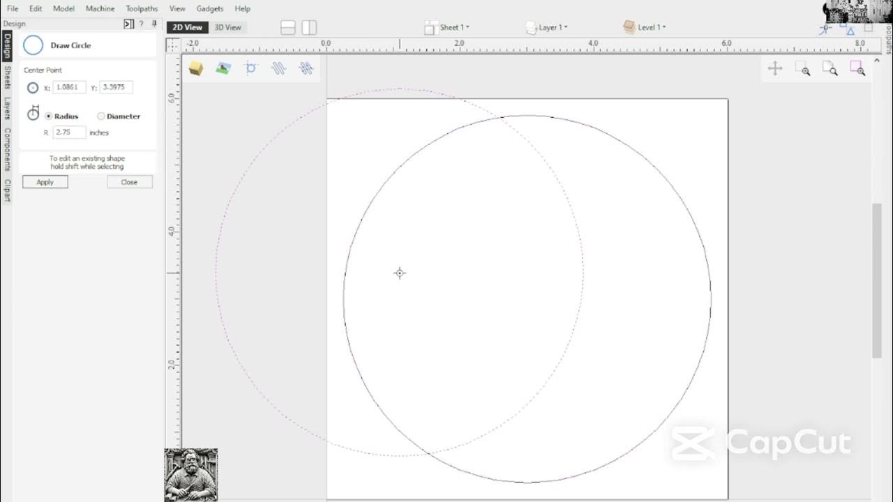 Vectric Aspire v12 - Draw a Circle - YouTube