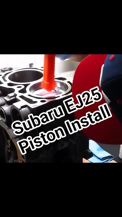 Installing pistons on an EJ25 is a bit tricky 😤 #subaru #ej25 #enginebuild #carmods #sti #wrxsti ...