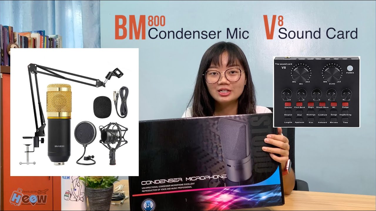 BM800 and V8 Soundcard Unboxing , & Setup - YouTube