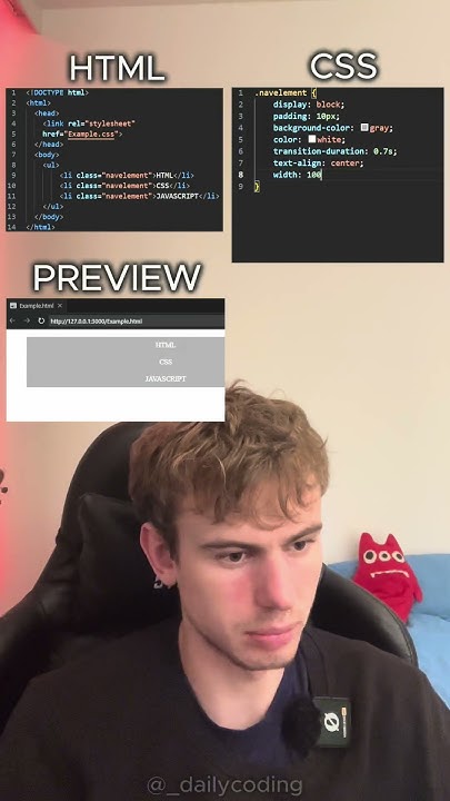 How to code a sliding sidebar in HTML and CSS #frontenddeveloper - YouTube