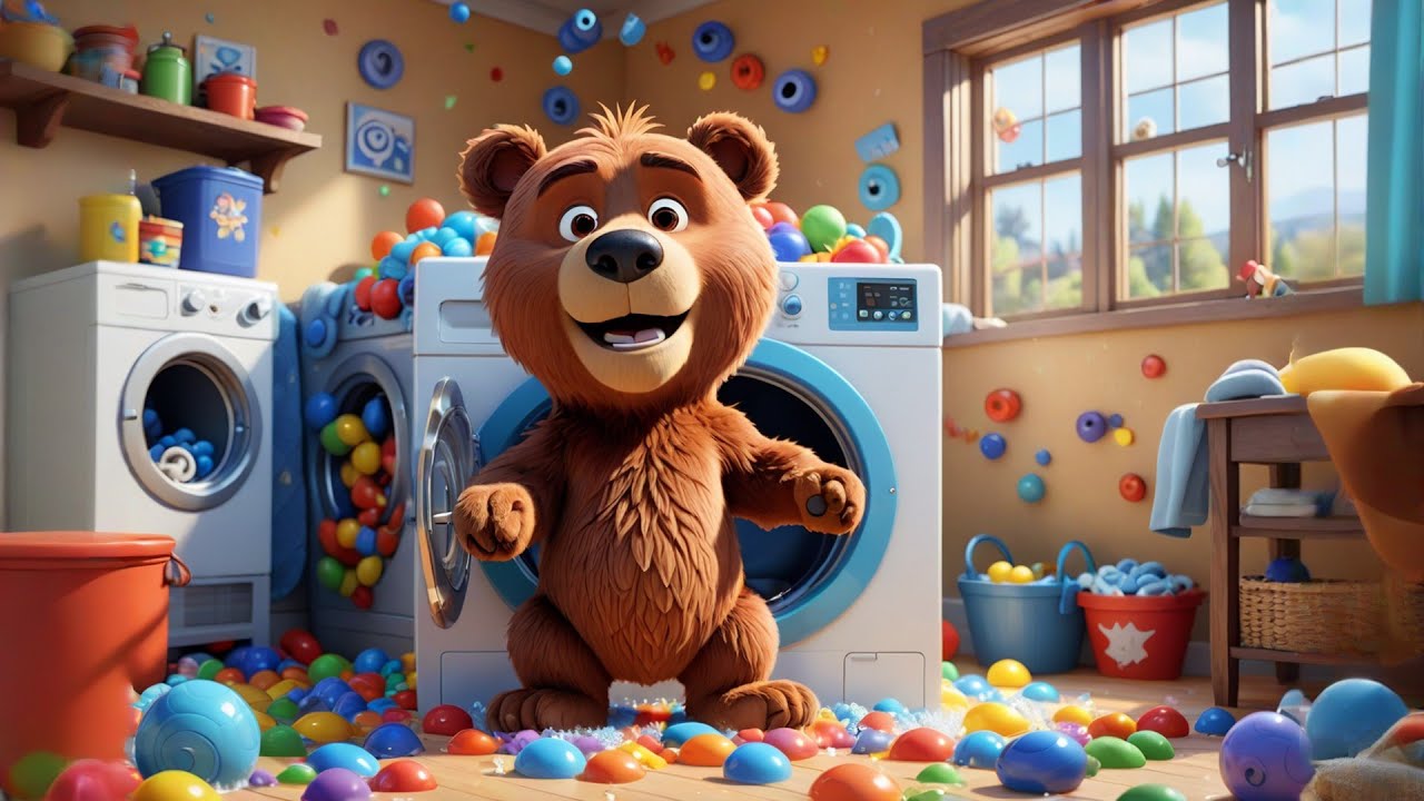 A Bear in My Washing Machine?! 🧸🌀 | Fun Animal Story for Kids ...