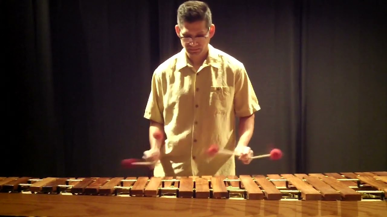 Etude 1, from Nine Intermediate Studies for Four-Mallet Marimba, by Kevin Bobo - YouTube
