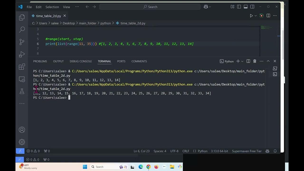 How to use range in python in Urdu. - YouTube