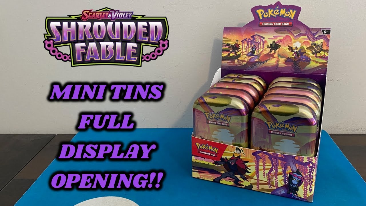 I opened a FULL DISPLAY of the NEW SHROUDED FABLE Mini Tins!! (pokemon ...