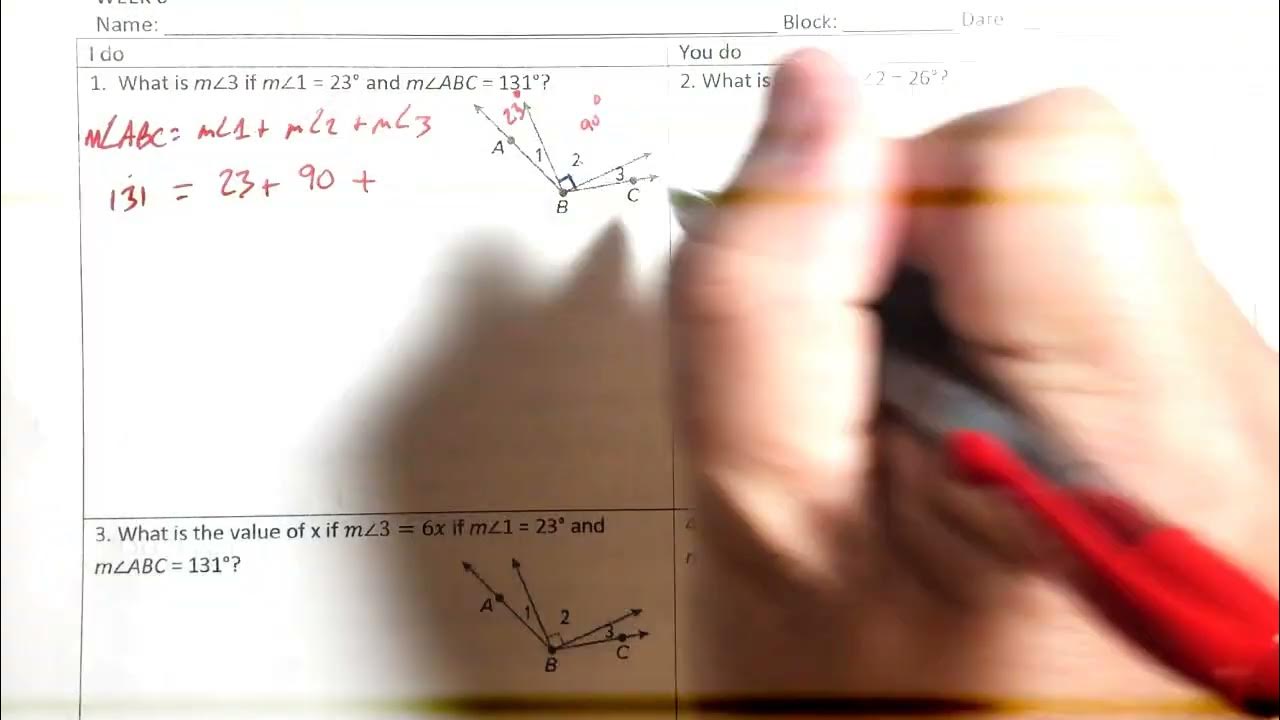 Module 3 Topic 6 Proving Angle Relationships - YouTube