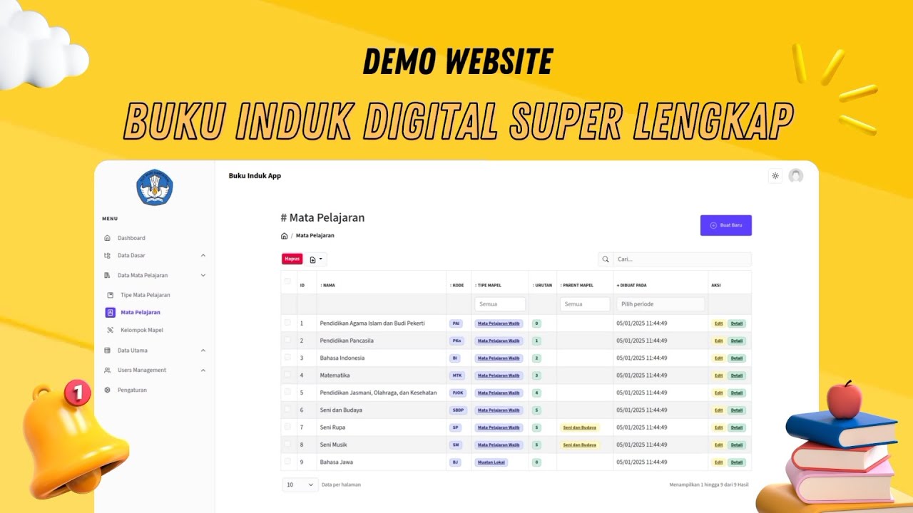 Demo Website Buku Induk Digital Super Lengkap | Source Code | Laravel ...