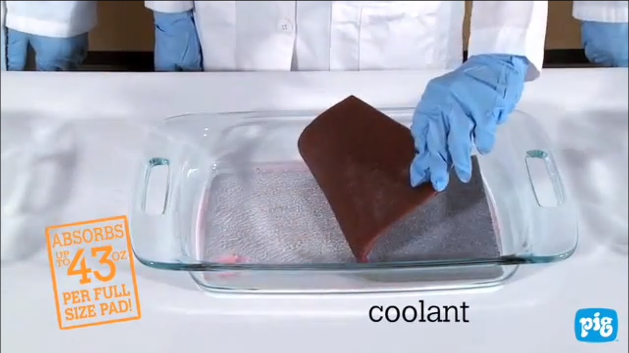 PIG Blue Mat: See New Pig's Most Absorbent Mat in Action - YouTube