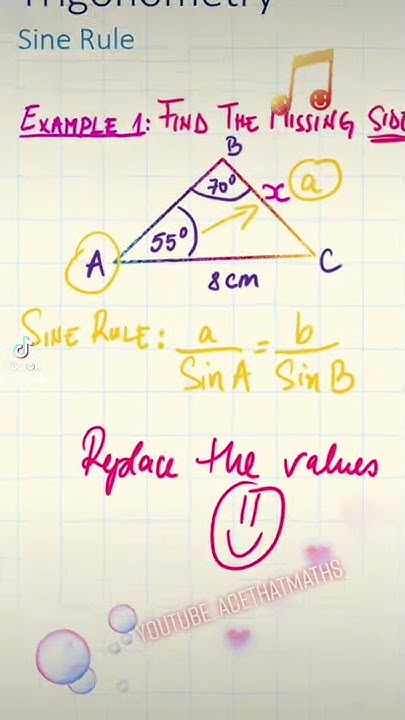 SINE RULE - Missing Side | Trigonometry | Animated Revision Flashcard ...