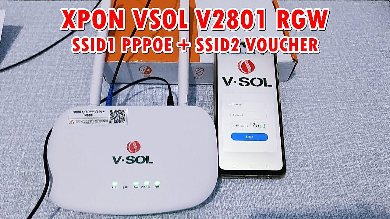Setting ONU VSOL V2801RGW Mode PPPoE dan Hotspot Voucher Pakai HP - YouTube